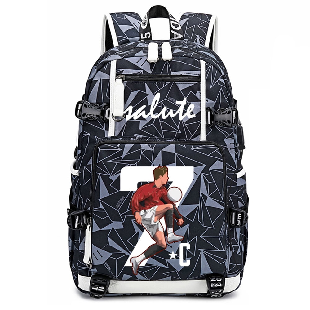 FANwenfeng Soccer R-onaldo Multifunction Backpack Travel Taptop Daypack ...