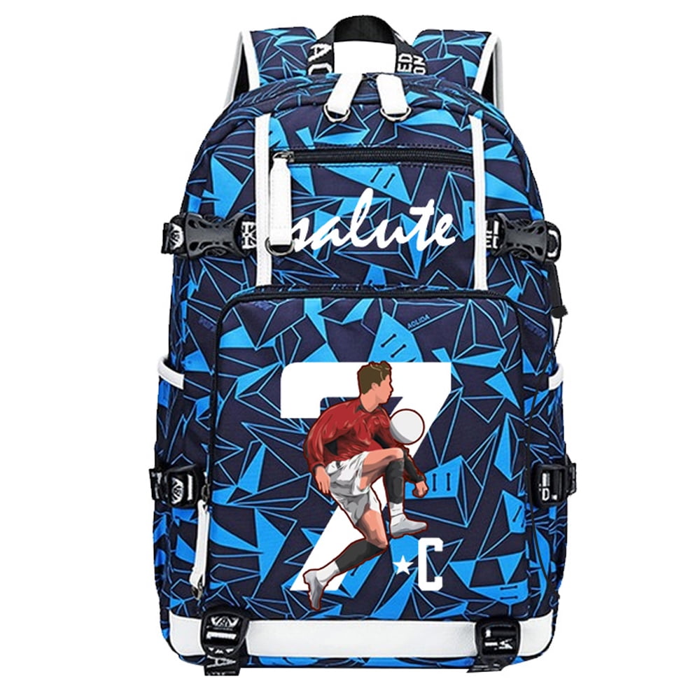 FANwenfeng Soccer R-onaldo Multifunction Backpack Travel Taptop Daypack ...