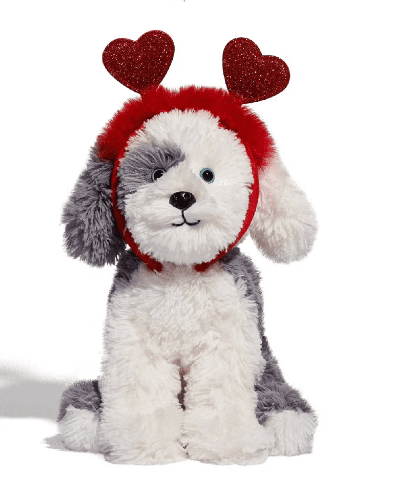 FAO Schwarz 12" Valentine Sheep Dog with Removable Heart Boppers Plush ...