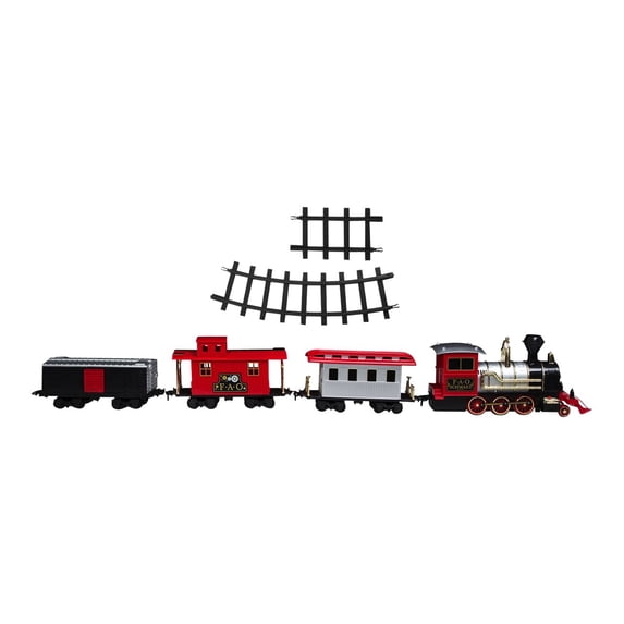 FAO Schwarz Classic Motorized Train Set, 34-Piece Complete Toy Set with ...