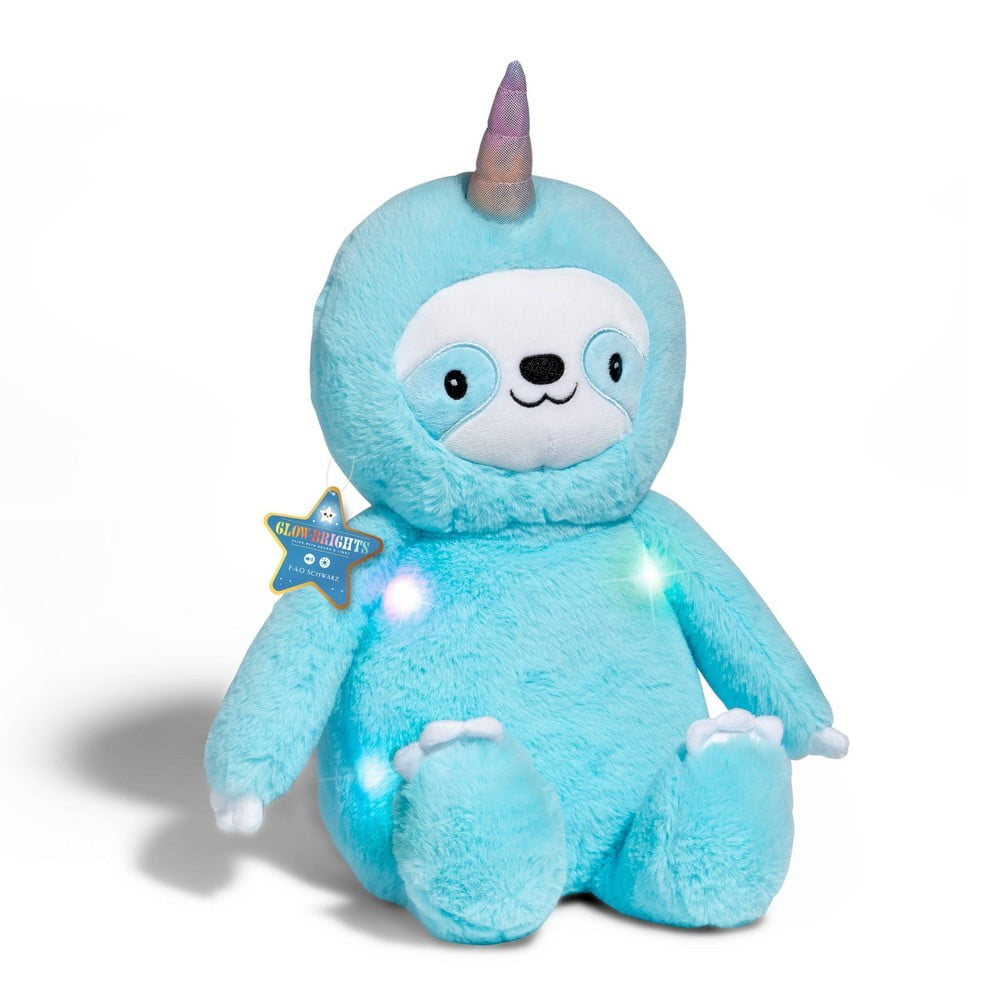 FAO Schwarz LED Toy Plush with Sound - 15" Slothicorn - Walmart.com