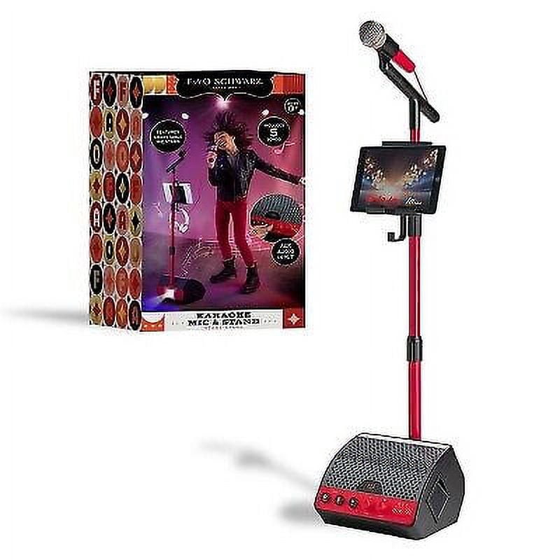FAO Schwarz Kids Karaoke Microphone with Stand, LED Lightshow, Tablet ...