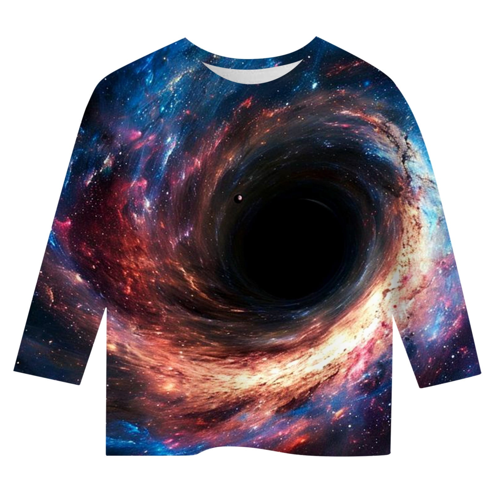 FAOWME Baby Girls Starry Sky Paisley Print Top 3/4 Sleeve O-Neck Casual ...