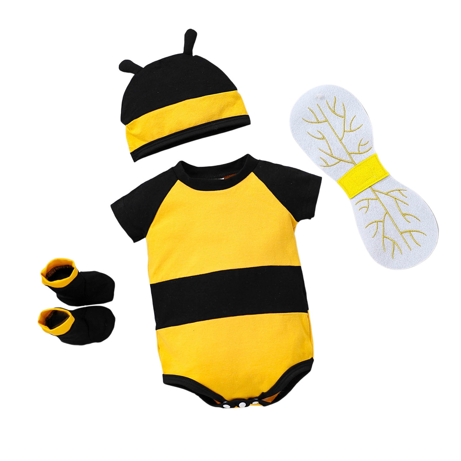 FAOWME Bee Kids Girls Baby Toddler Bee Dress Up Yellow 12-18 Months ...