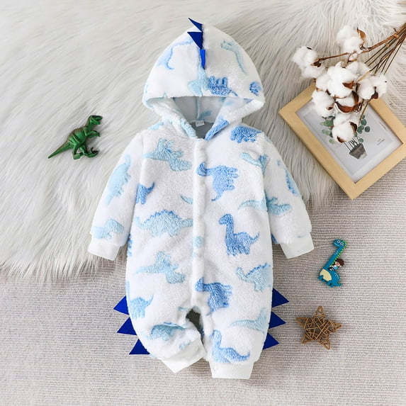 FAOWME Big Boys Girls Hooded Jumpsuits Long Sleeve Cartoon Print ...