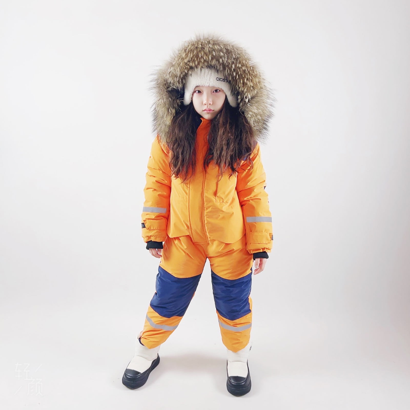 FAOWME Big Boys Girls Hooded Jumpsuits Long Sleeve Color Block Zipper ...