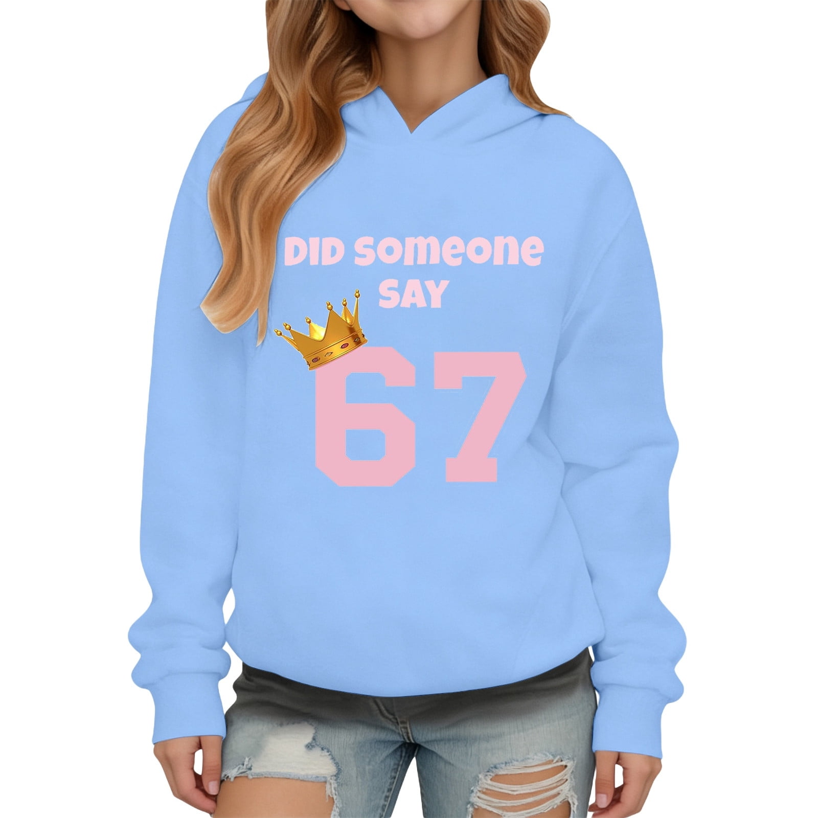 FAOWME Big Kids Boys Girls Hoodies Long Sleeve Cute Cartoon 6 7 Printed ...
