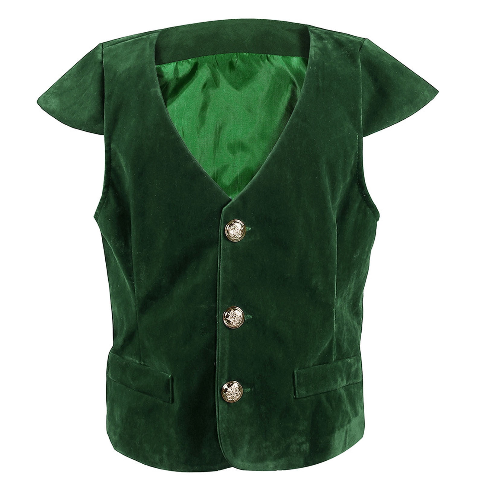 FAOWME Boys Classic Casual Solid Color Children Vest Dark Green 4-6 ...