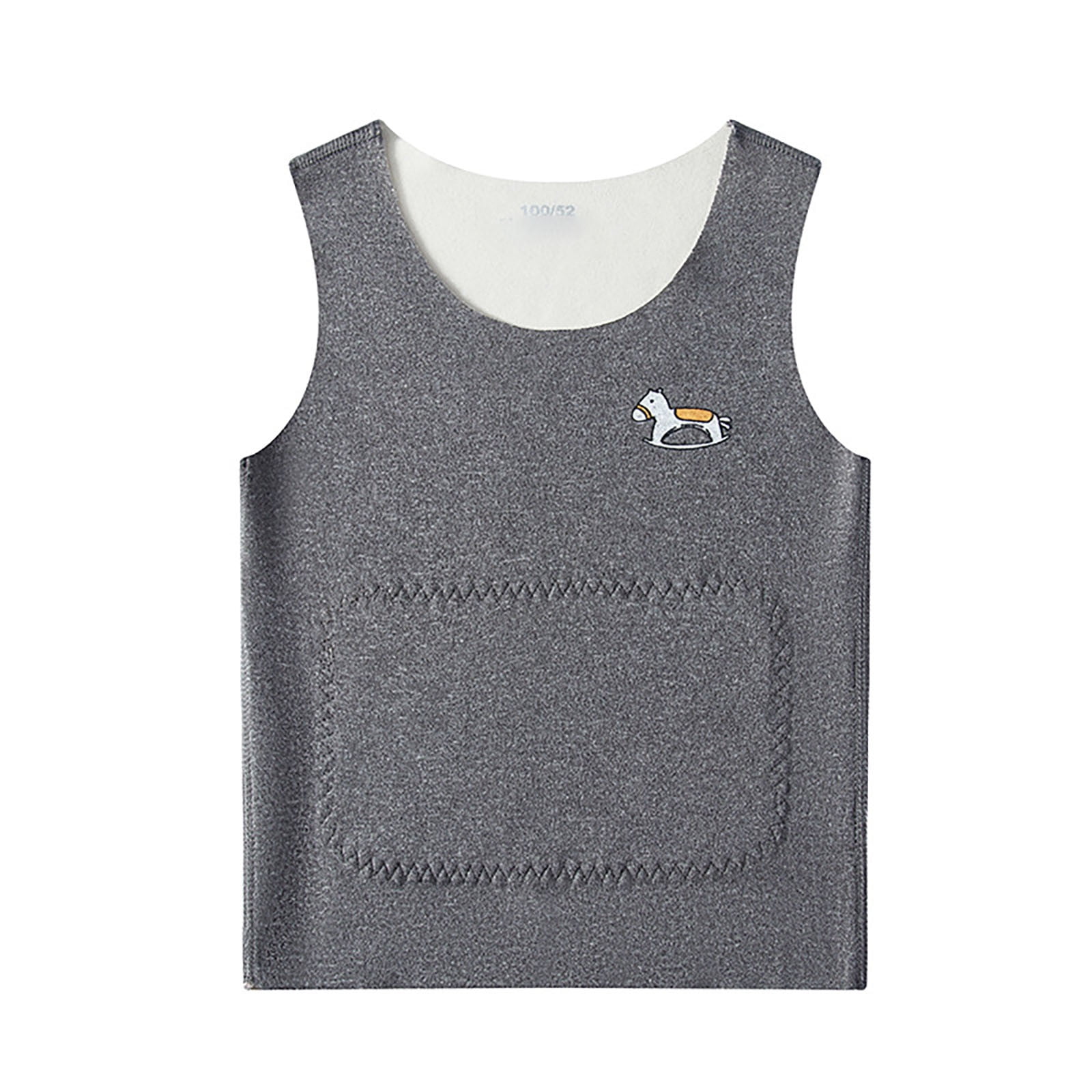 FAOWME Boys Girls Cute Zoo Animal Horse In Pocket Kids Tank Tops Grey 6 ...
