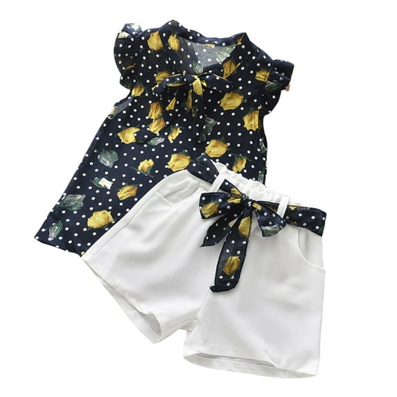 FAOWME Child Baby Kids Girls Fashion Flower Print Sleeveless Tank Tops ...