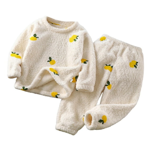 FAOWME Children Home Cartoon Tops Pants Outfit Sets Baby Long Sleeve O ...