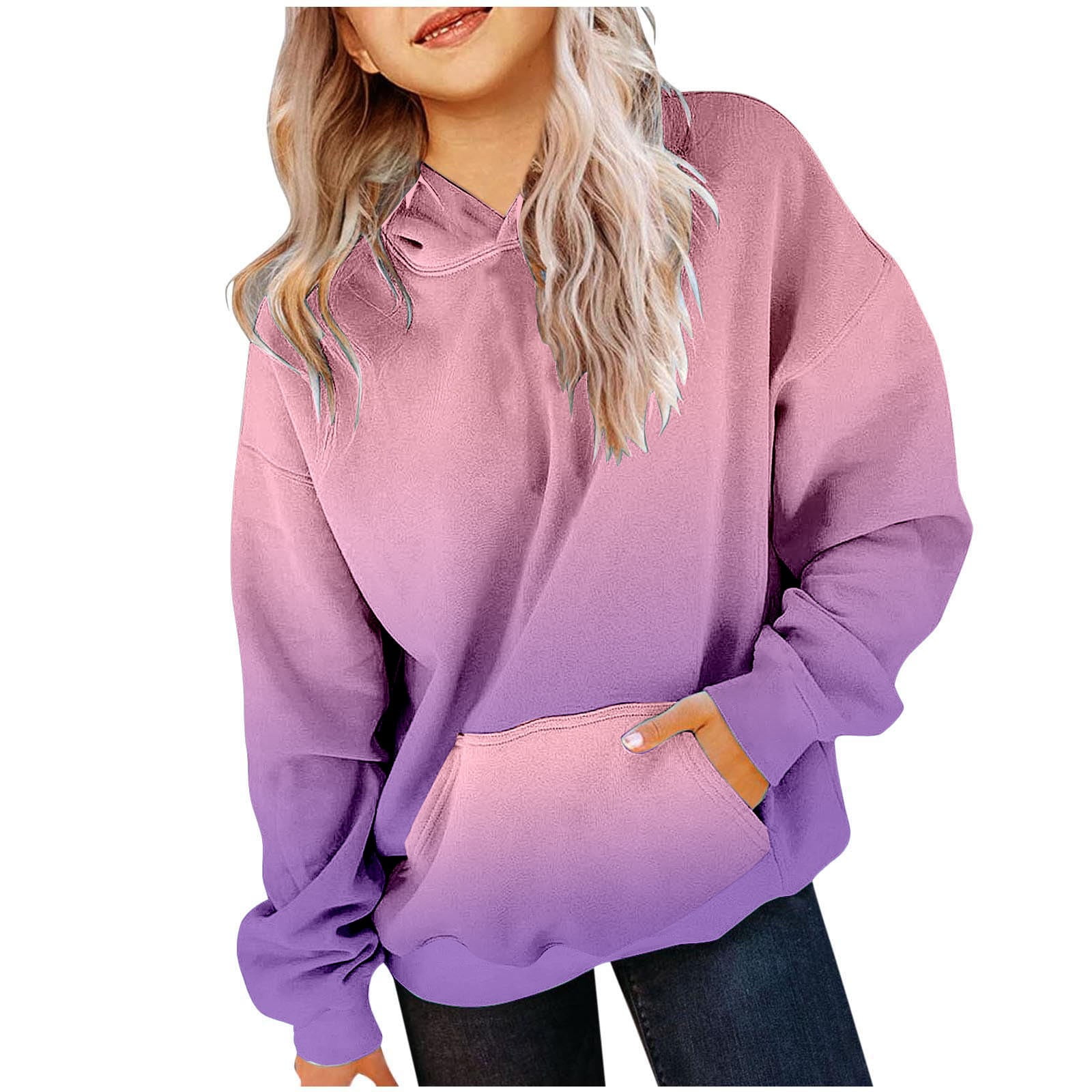 FAOWME Cute Hoodies For Teen Girls Trendy Preppy Hooded Sweatshirts ...