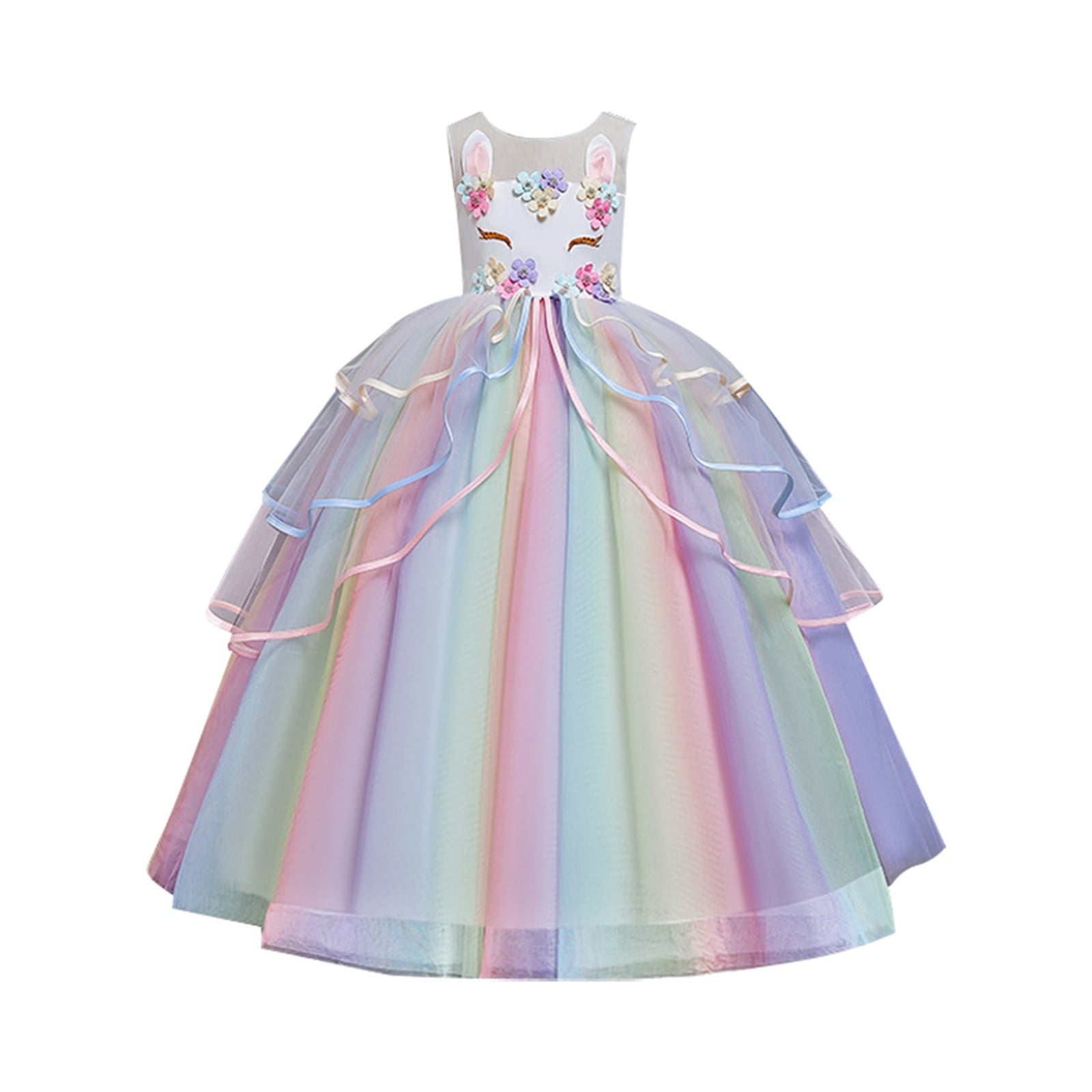 FAOWME Girls Casual Fashion Princess Wedding Prom Dresses - Walmart.com