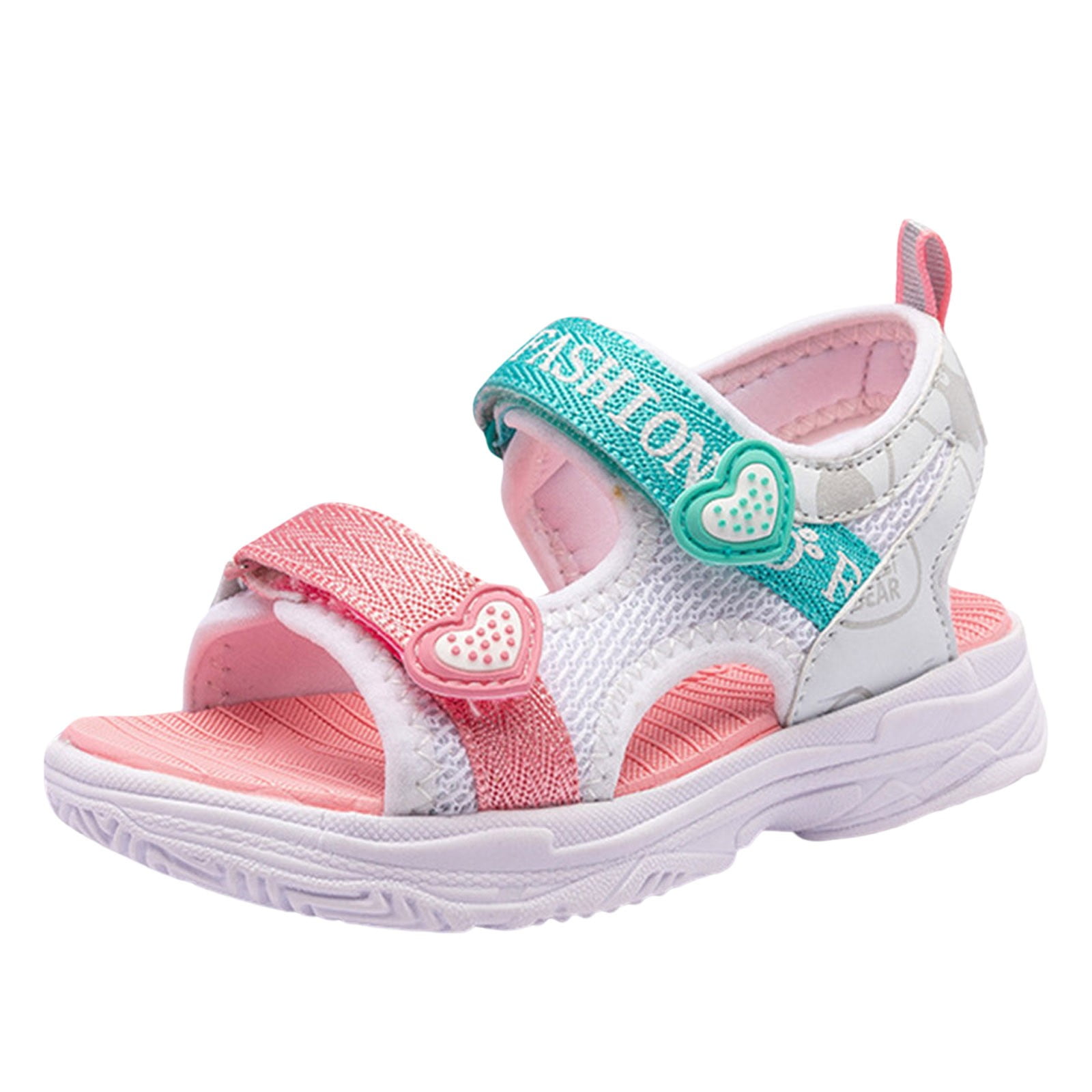 FAOWME Girls Sandals Summer Pink Love Princess Shoes Girls Sports ...