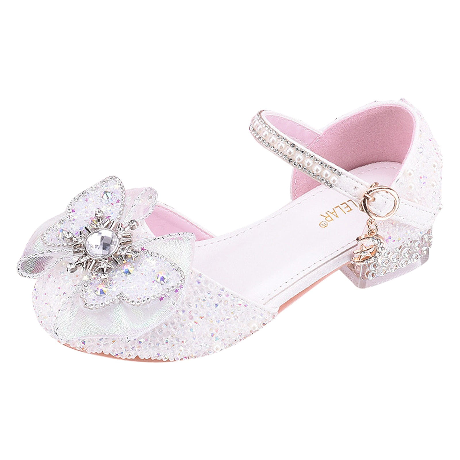 FAOWME Girls Shoes White High Heels Children High Heels Little Girls ...