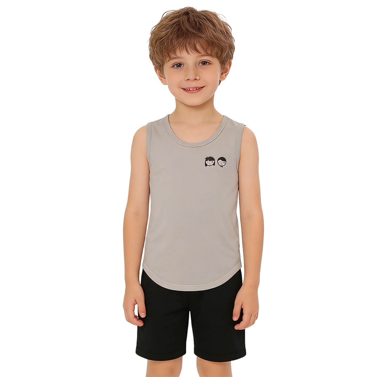 FAOWME Kids Boys Tank Top Sleeveless Crew Neck Cartoon Print ...