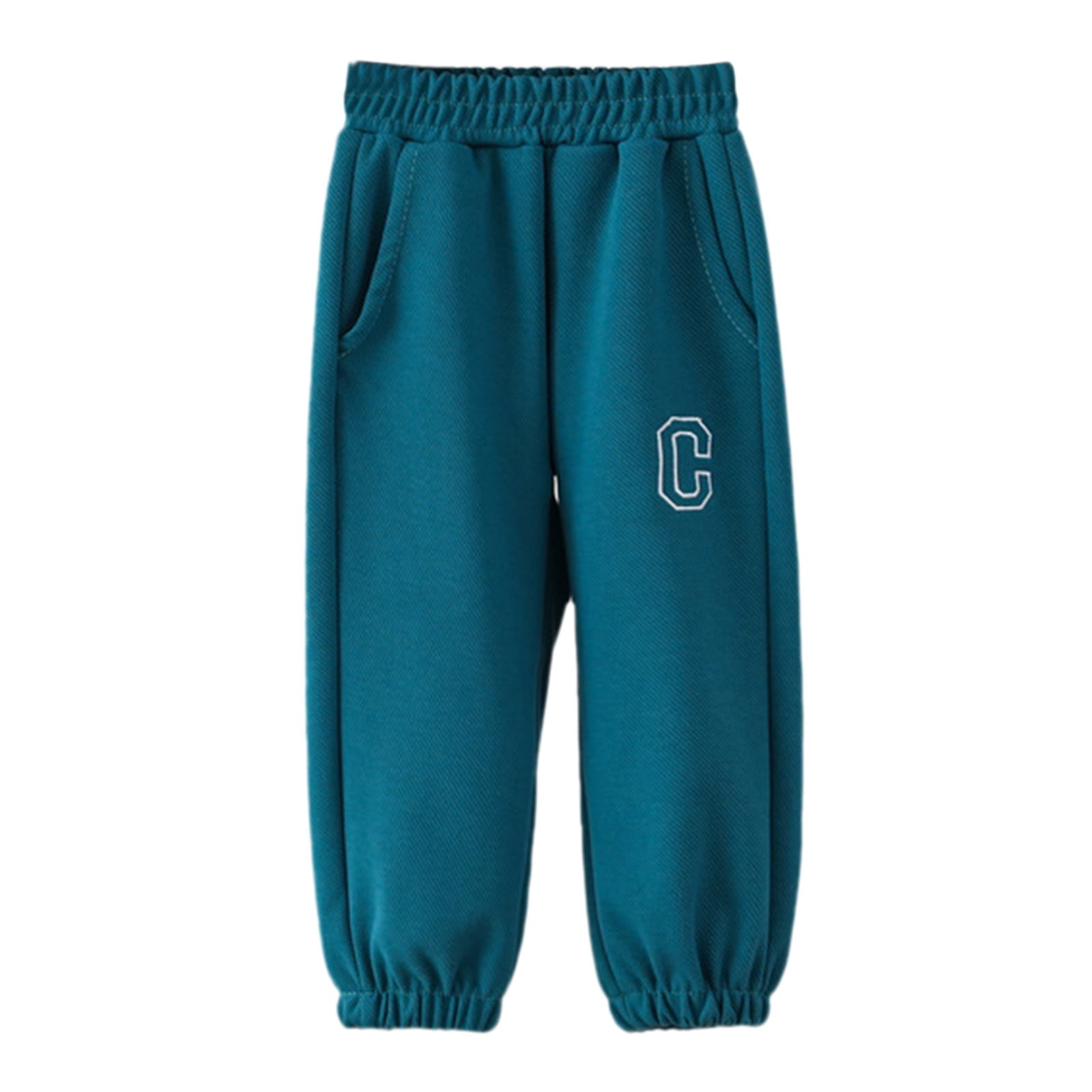 FAOWME Kids Plain Sweatpants Pants Trousers Drawstring Casual Pull On ...