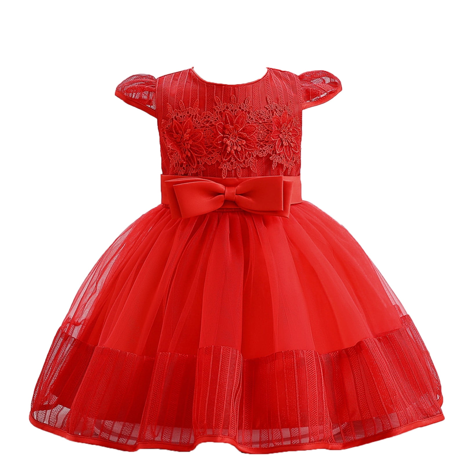 FAOWME Kids Toddler Baby Girls Spring Summer Print Ruffle Short Sleeve ...