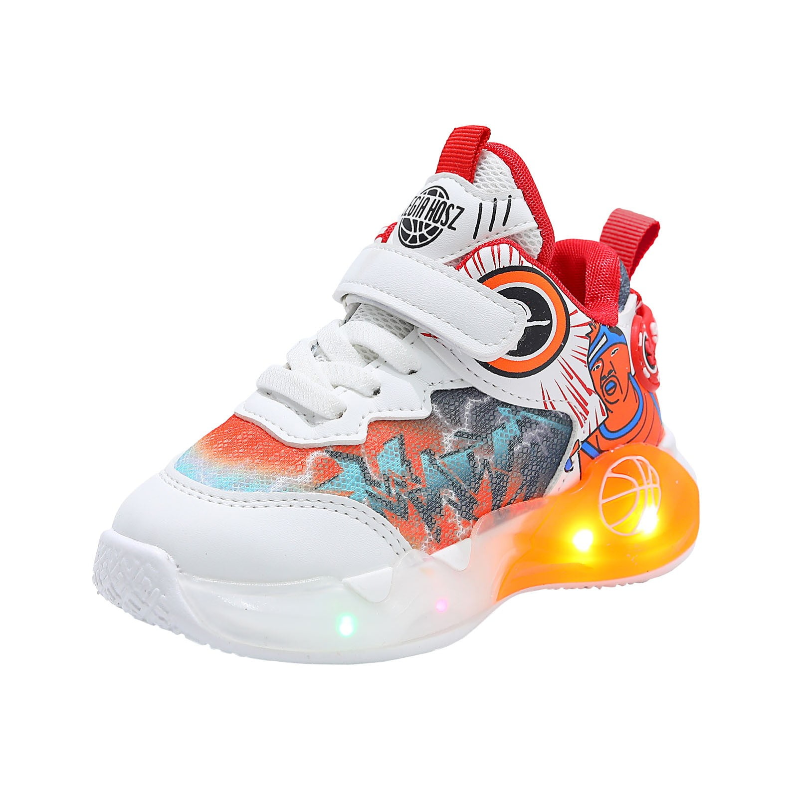 FAOWME LED Light Up Shoes For Girls Toddler Walking Shoes Girls Kids ...