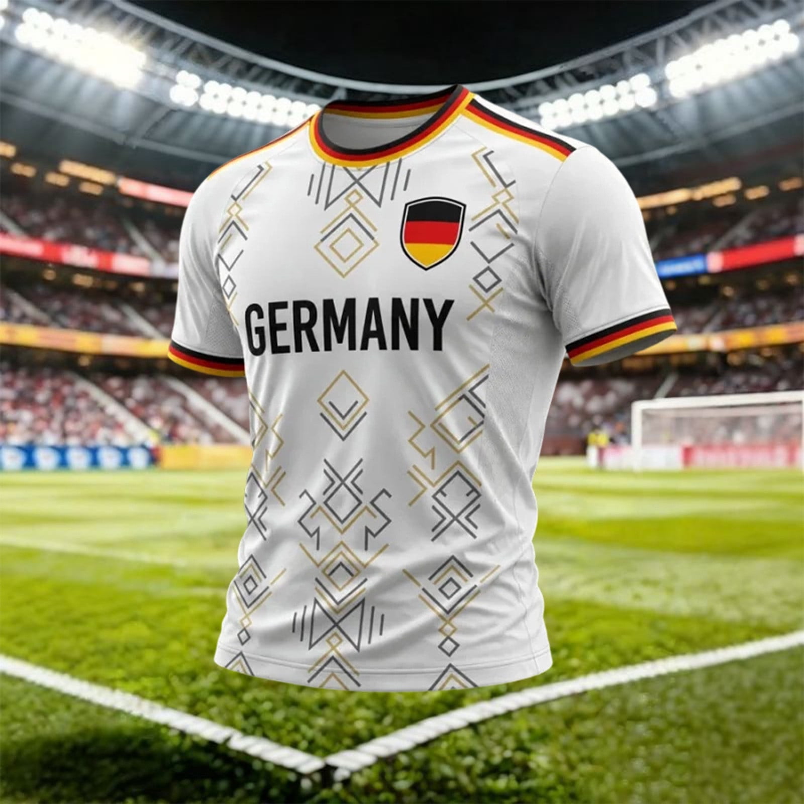 FAOWME Men T Shirt Soccer Germany Graphic Printed Short Sleeve Round ...