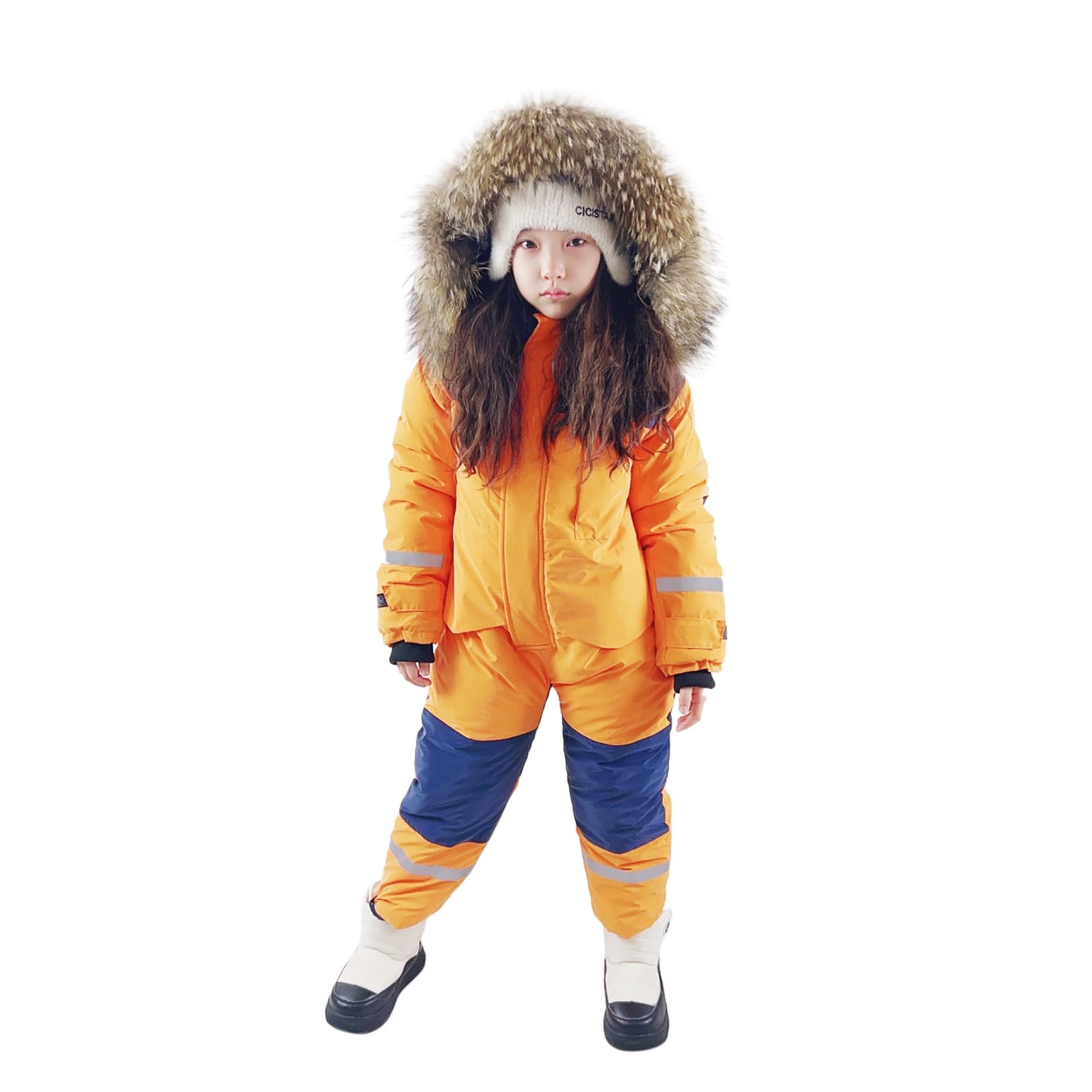 FAOWME Snowsuit Children Boys Ski Suit Thermal Ski Overall Warm Snow Overall Windproof Winter ...