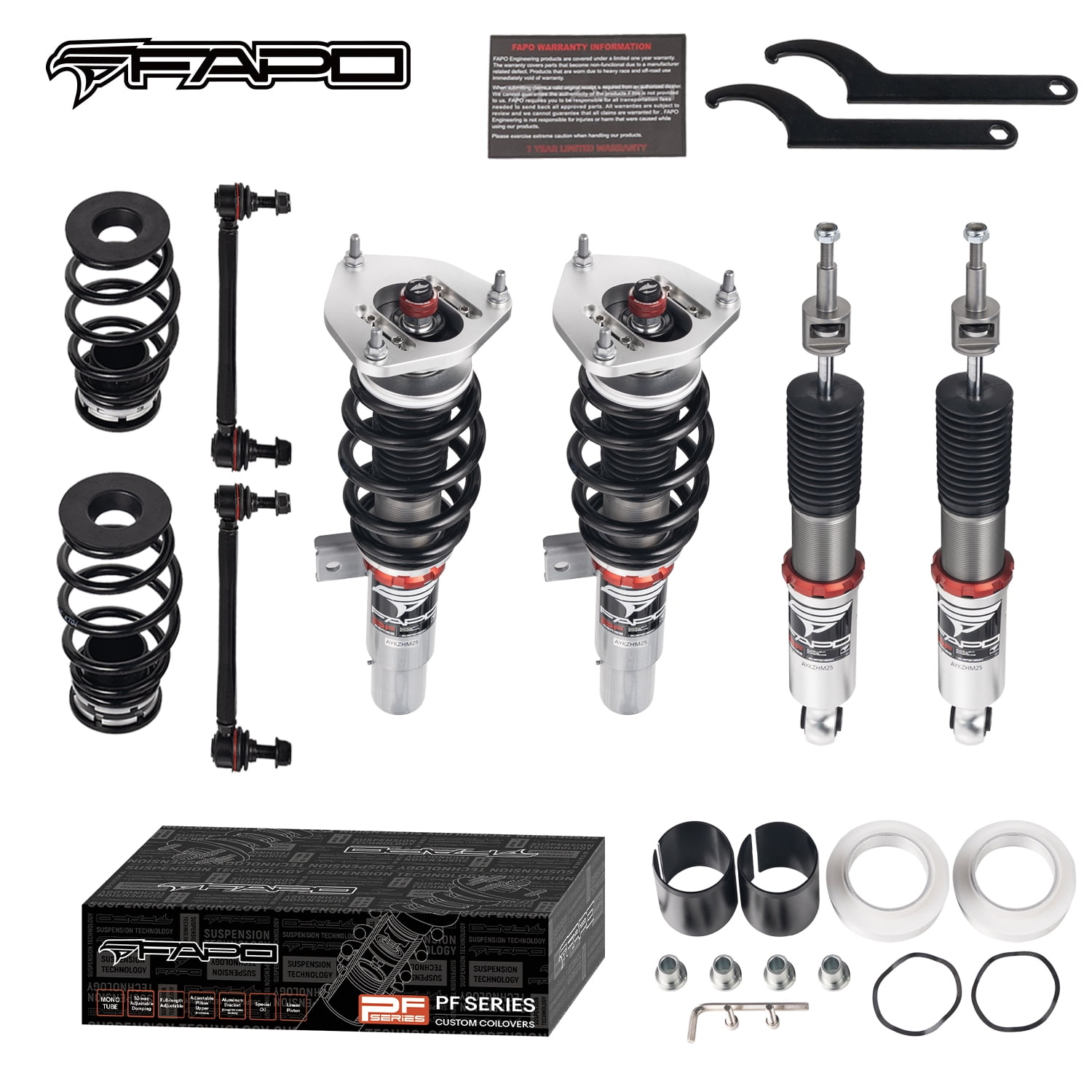 FAPO 32 Way Adj. Damper Coilovers Lwering Kit for VW Jetta MK5 MK6 FWD ...