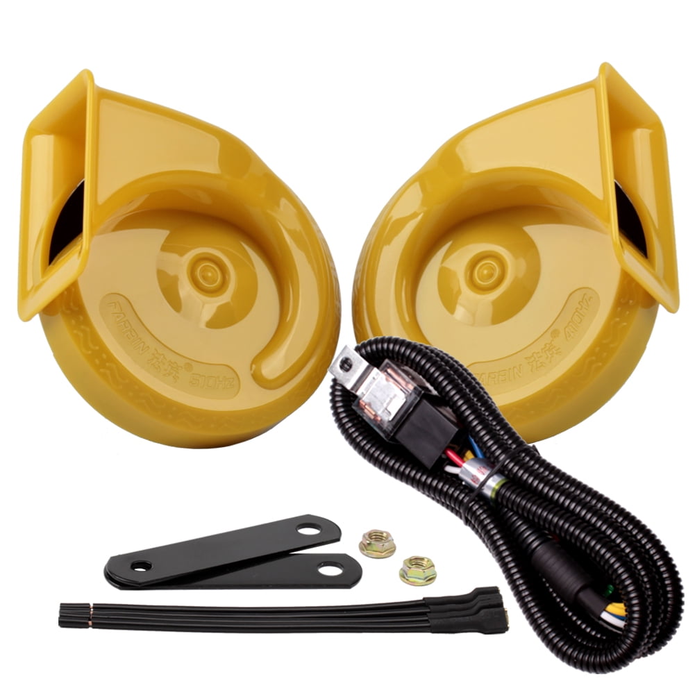FARBIN 12v Horn Loud Car Horns Dual-Tone Auto Horn Electric Snail Horns ...