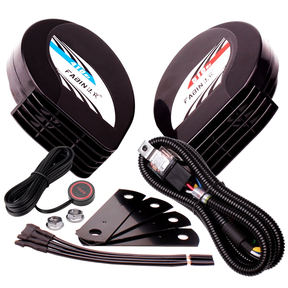 FARBIN Compact Horn 12V Car Horns Loud Dual-Tone Waterproof Auto Horn ...