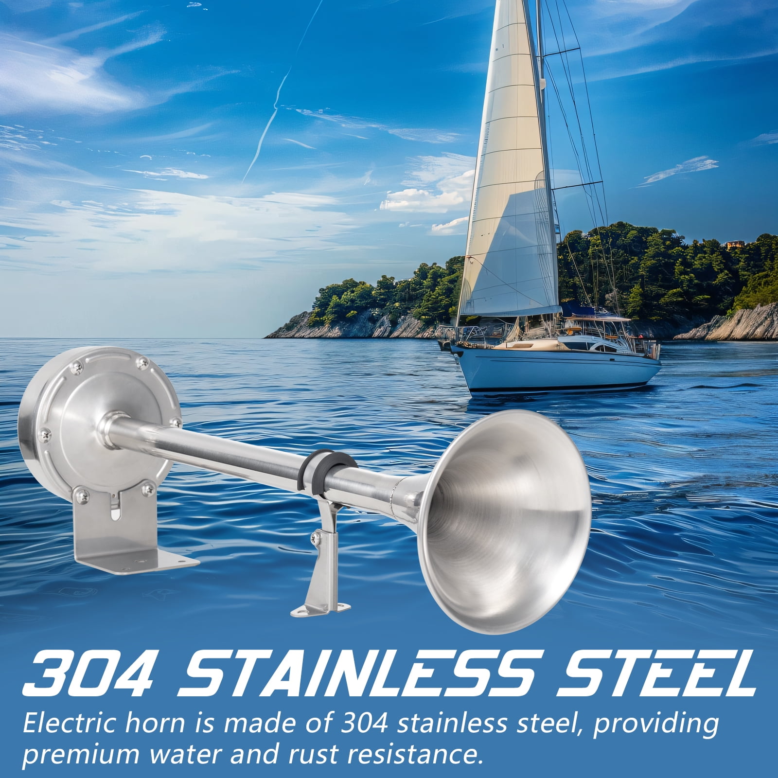 FARBIN Single Stainless Steel Horn (Single stainless steel) - Walmart.com