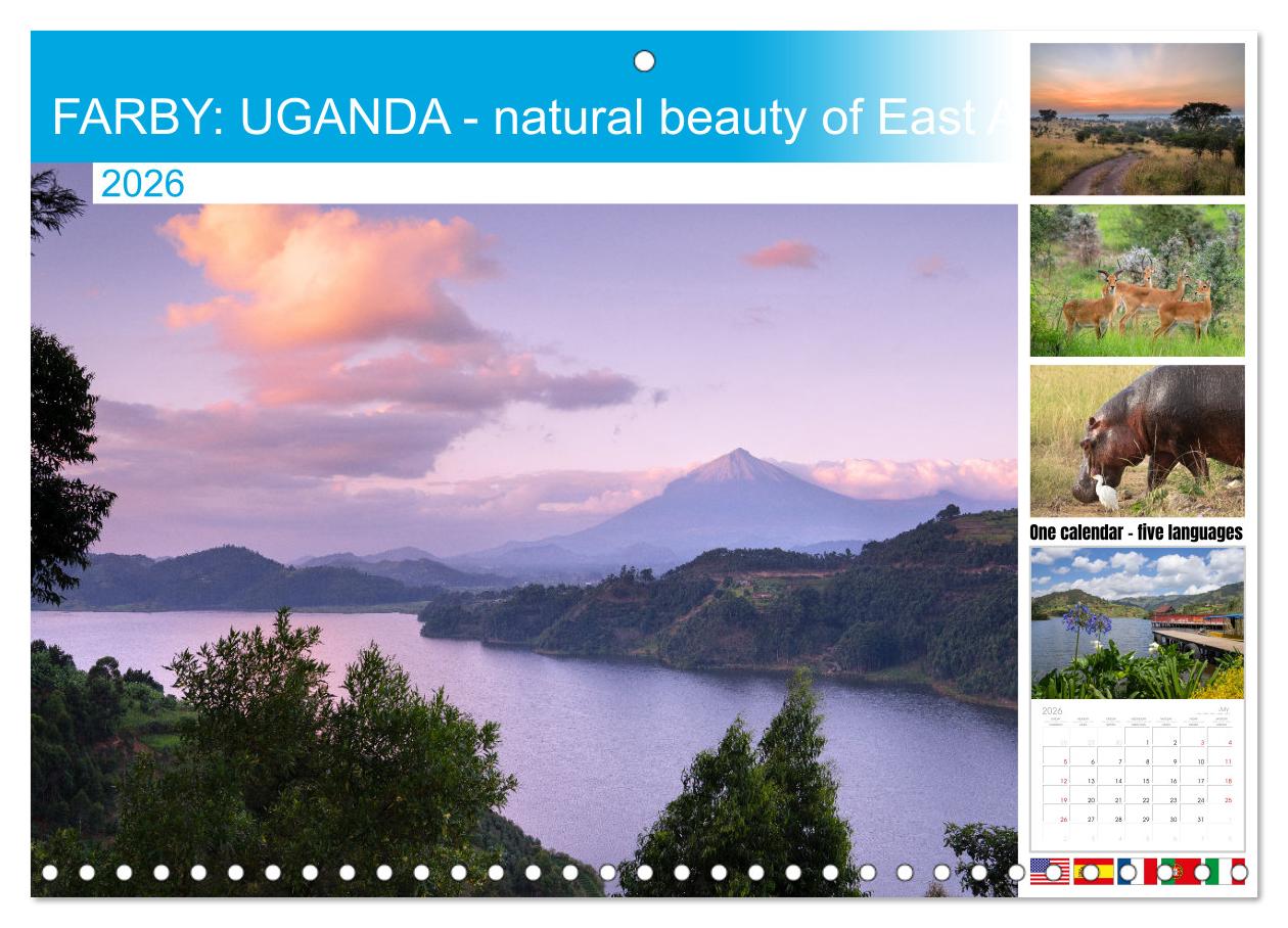 FARBY: UGANDA - natural beauty of East Africa (Monthly Wall Calendar ...