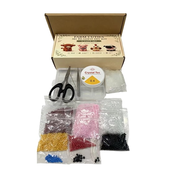 FARM-CUTIES DIY Beaded Jewelry Making Kit Creative Art Craft Activity ...