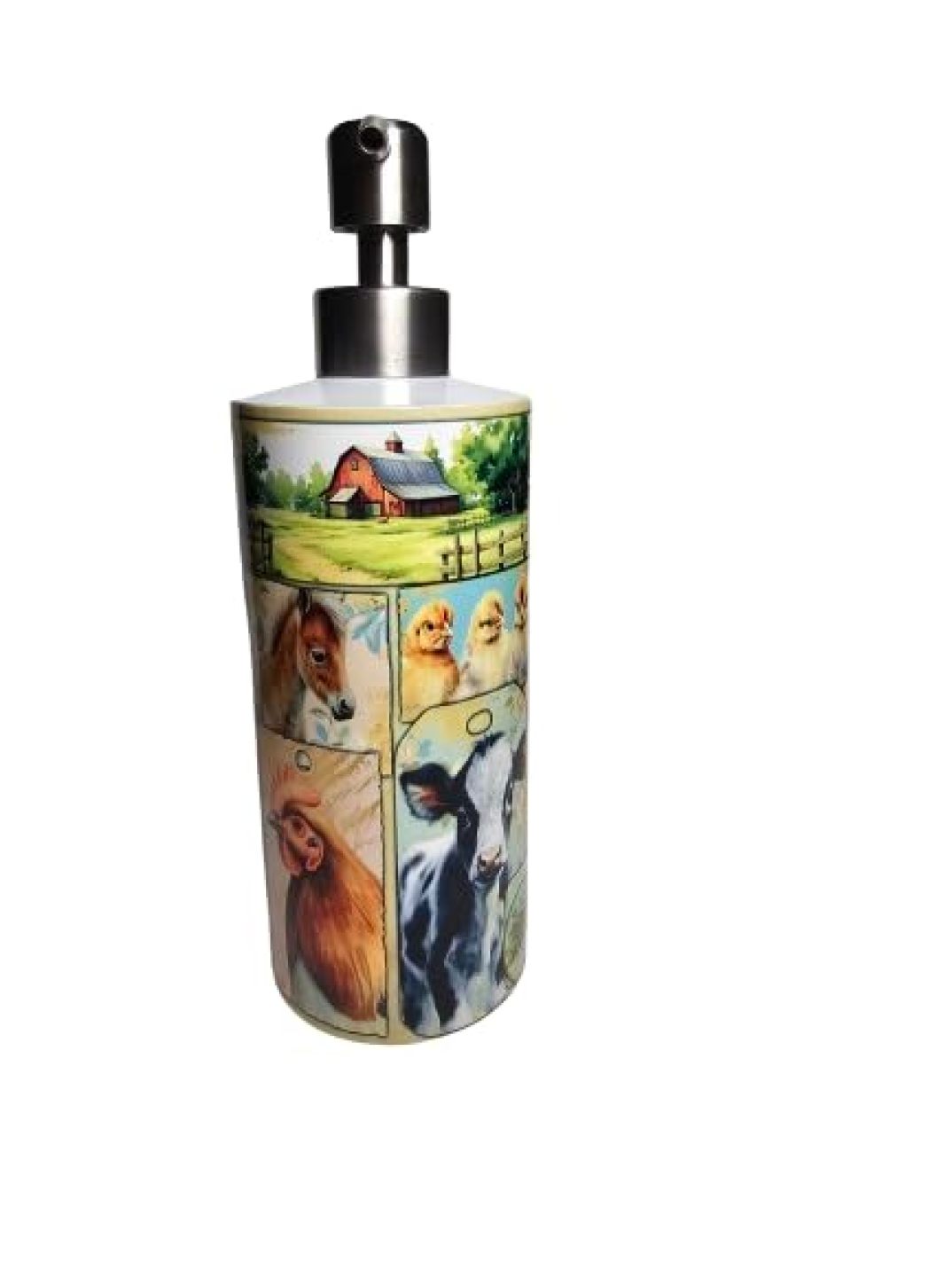 FARM, FARM ANIMALS, COUNTRY Stainless Steel Soap Dispenser, Soap ...
