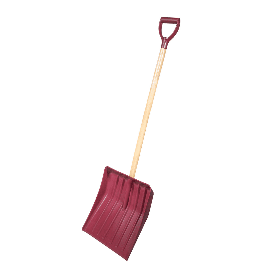 FARM-TUFF Heavy Duty Snow Shovel with Ash Hardwood Handle and Large Non ...