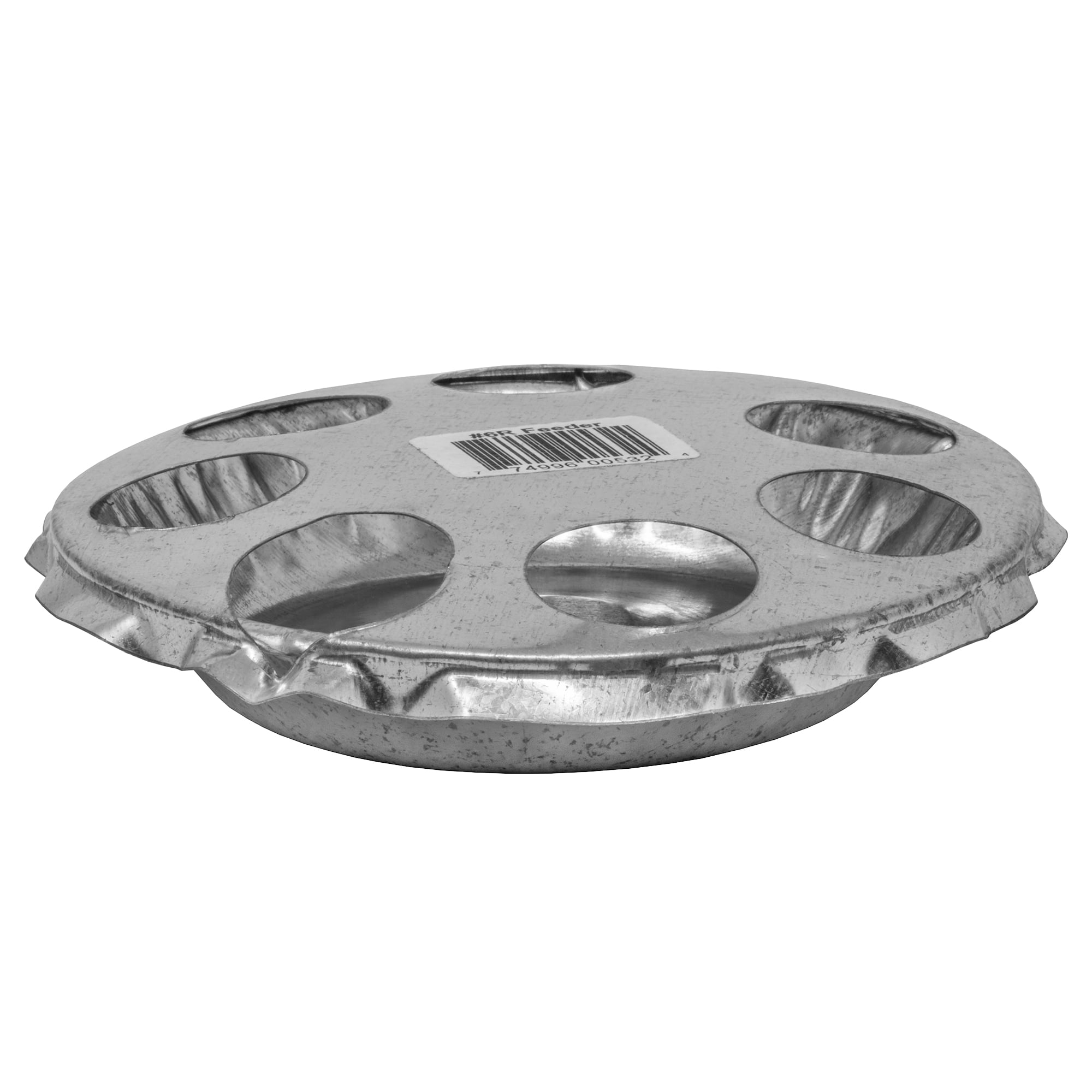 FARM-TUFF Round Galvanized Metal Baby Chick Poultry Feeder for Dry Feed ...