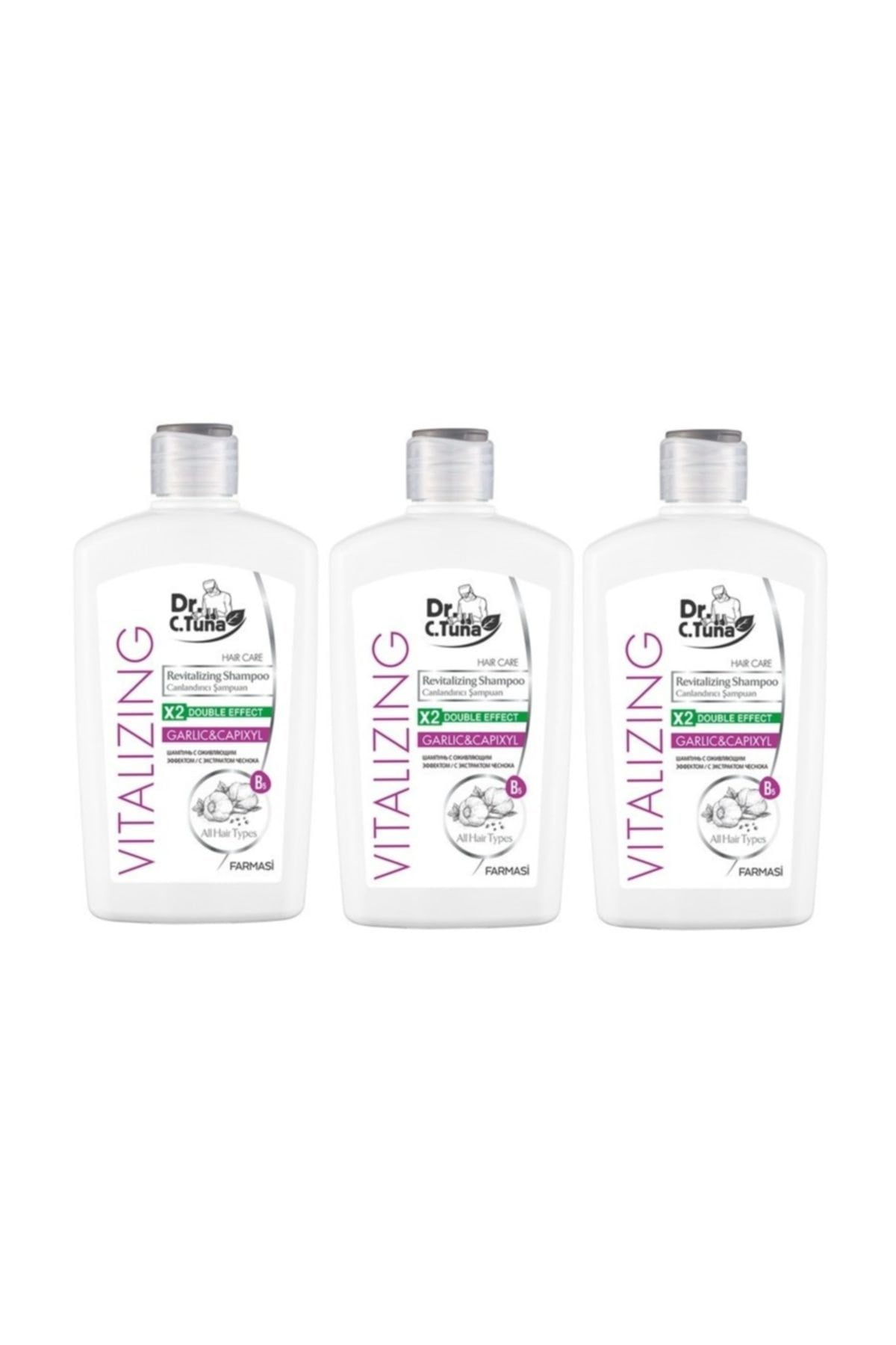 Farmasi Dr. C. Tuna Vitalizing Garlic Shampoo, 500ml, 3 Pieces ...