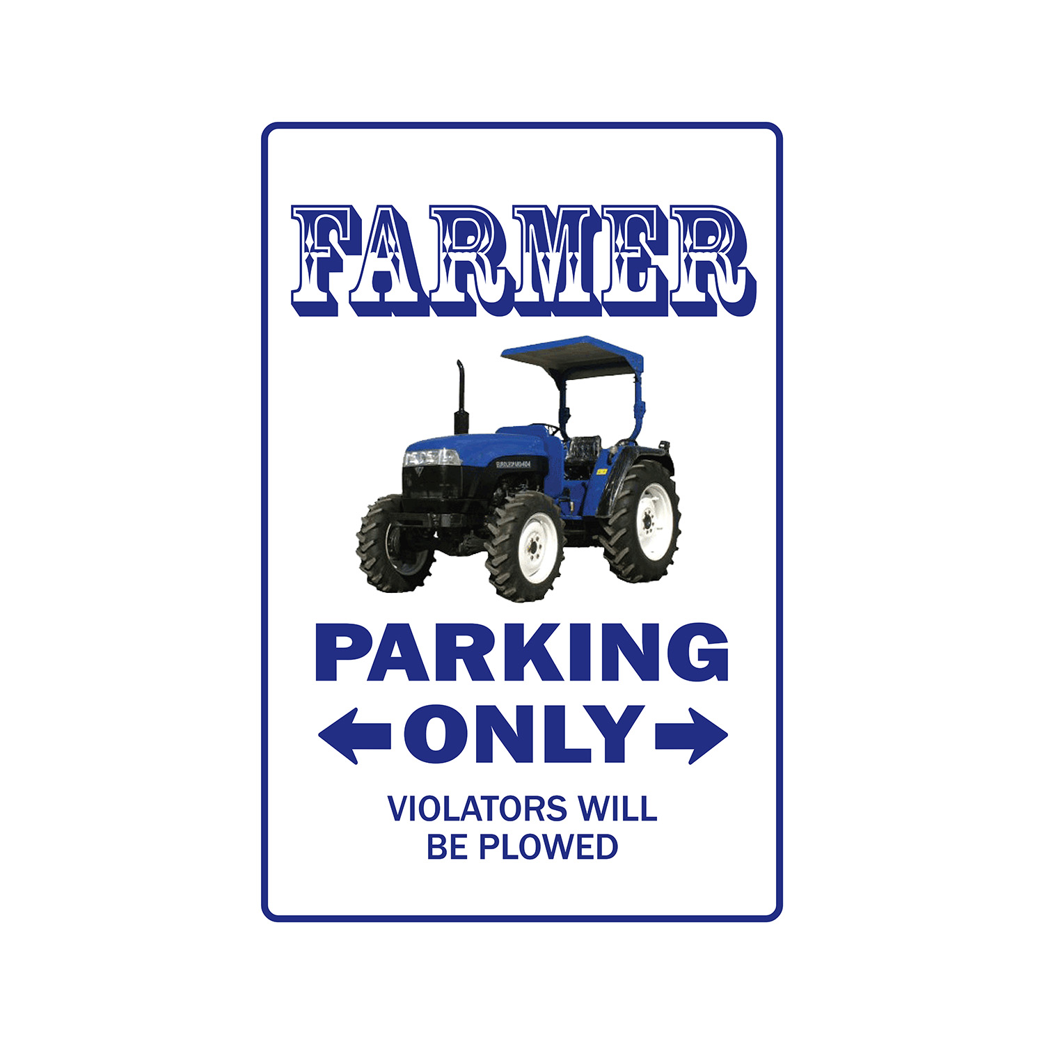 FARMER Aluminum Sign parking Aluminum Signs farm tractor vegetables ...