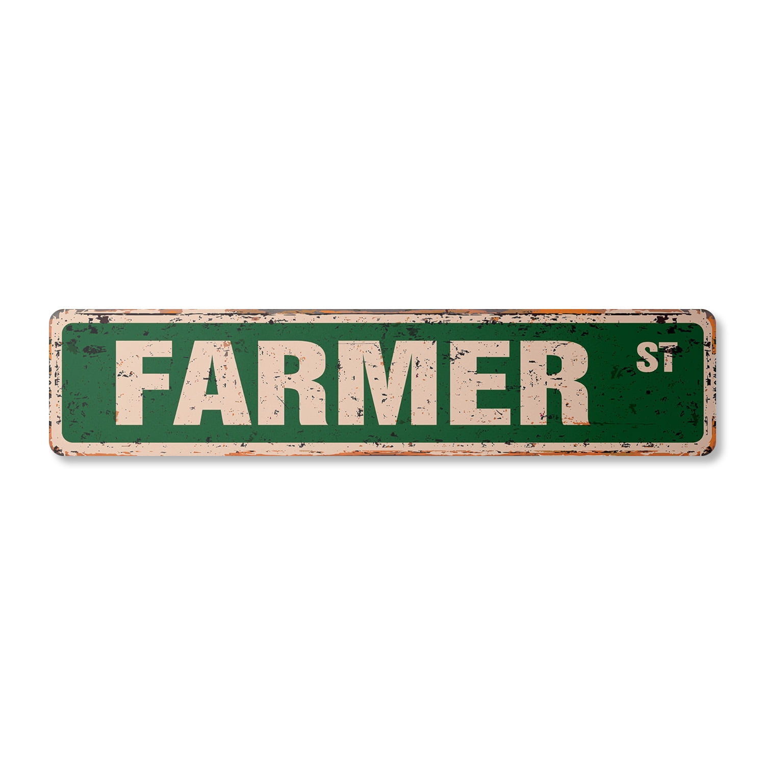 FARMER Vintage Plastic Street Sign grain corn wheat fruit vegetable ...