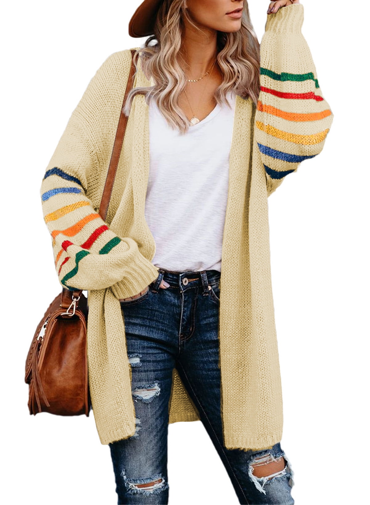 FARYSAYSLong Sleeve Cardigan For Women Fall Open Front Cardigan Knit ...