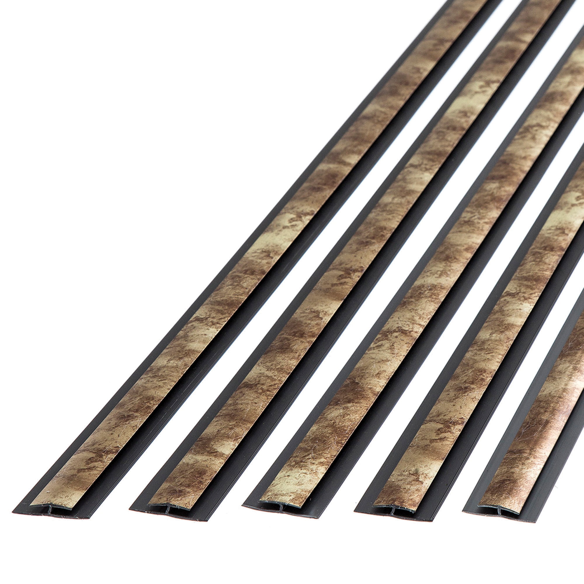 FASÄDE 47 in. Decorative Vinyl Divider Trim Bermuda Bronze (5 Pack ...