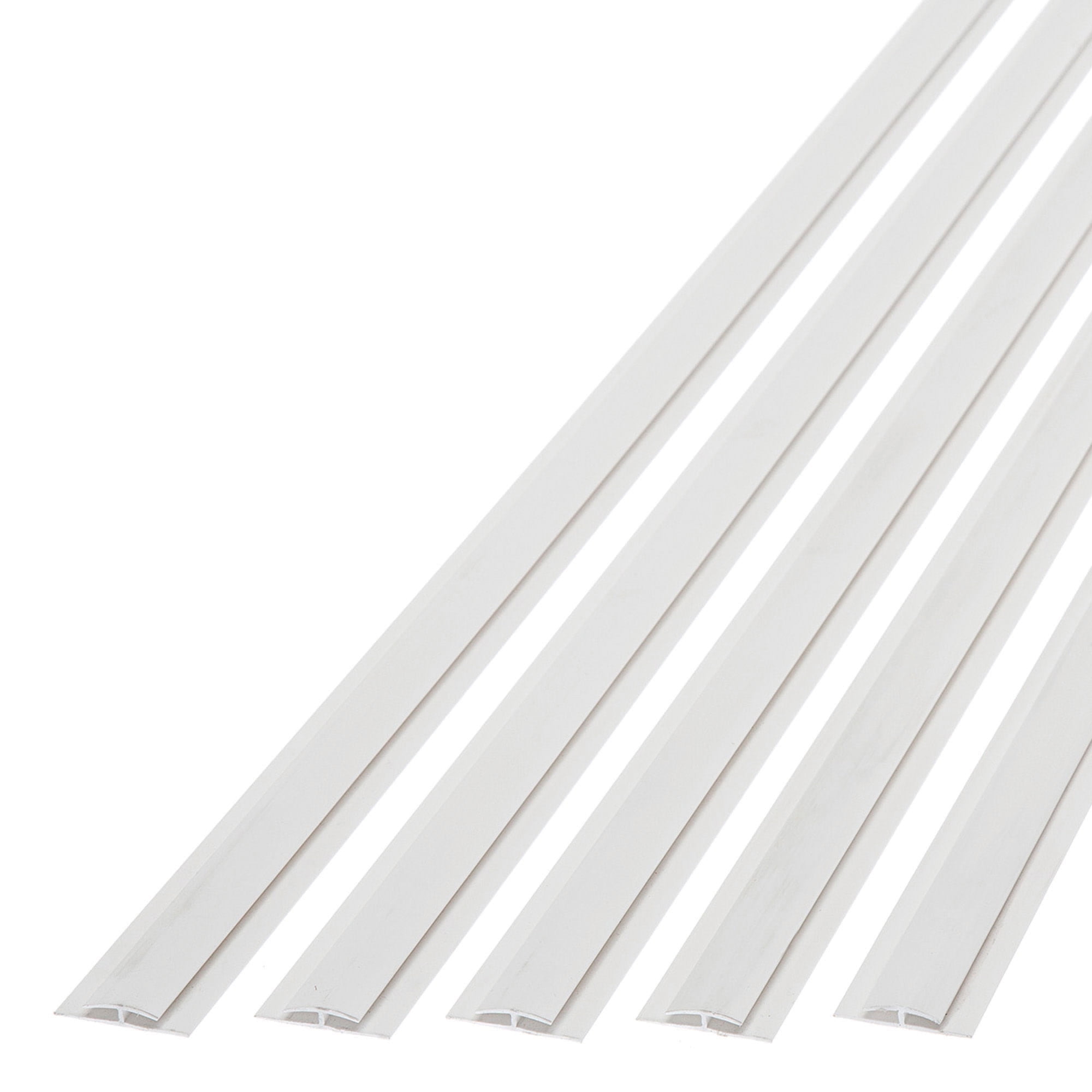 FASÄDE 47 in. Decorative Vinyl Divider Trim Gloss White (5 Pack ...