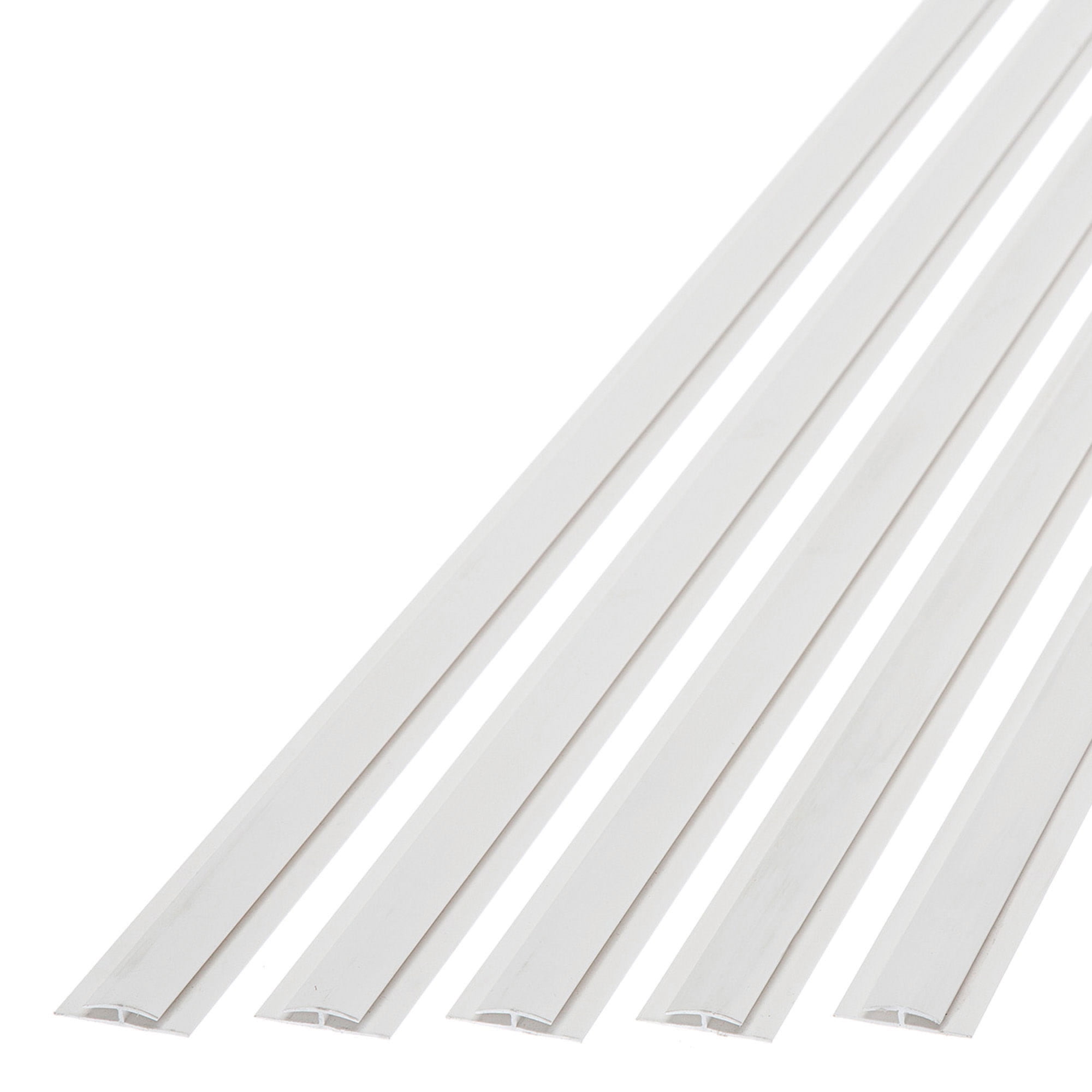 FASÄDE 47 in. Decorative Vinyl Divider Trim Matte White (5 Pack ...