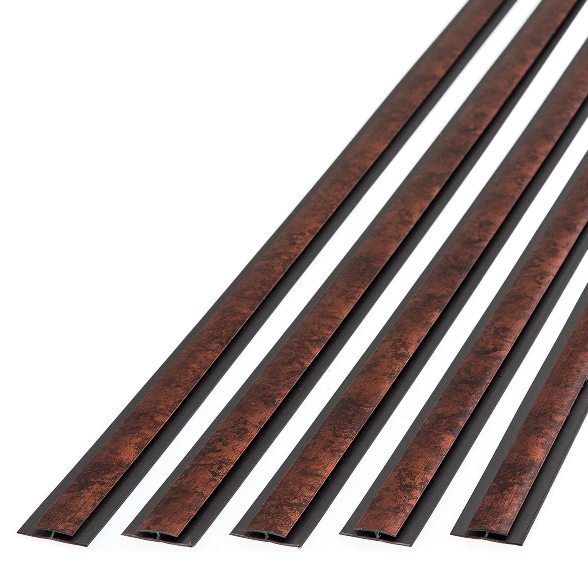 FASÄDE 47 in. Decorative Vinyl Divider Trim Moonstone Copper (5 Pack ...