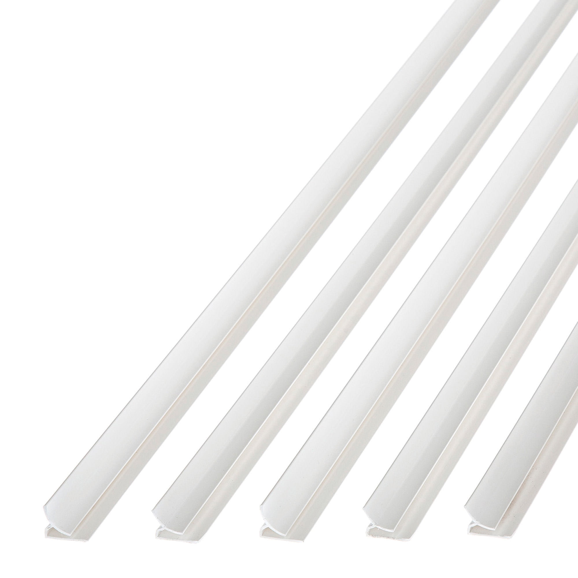 FASÄDE 47 in. Decorative Vinyl Inside Corner Trim in Gloss White (5 ...