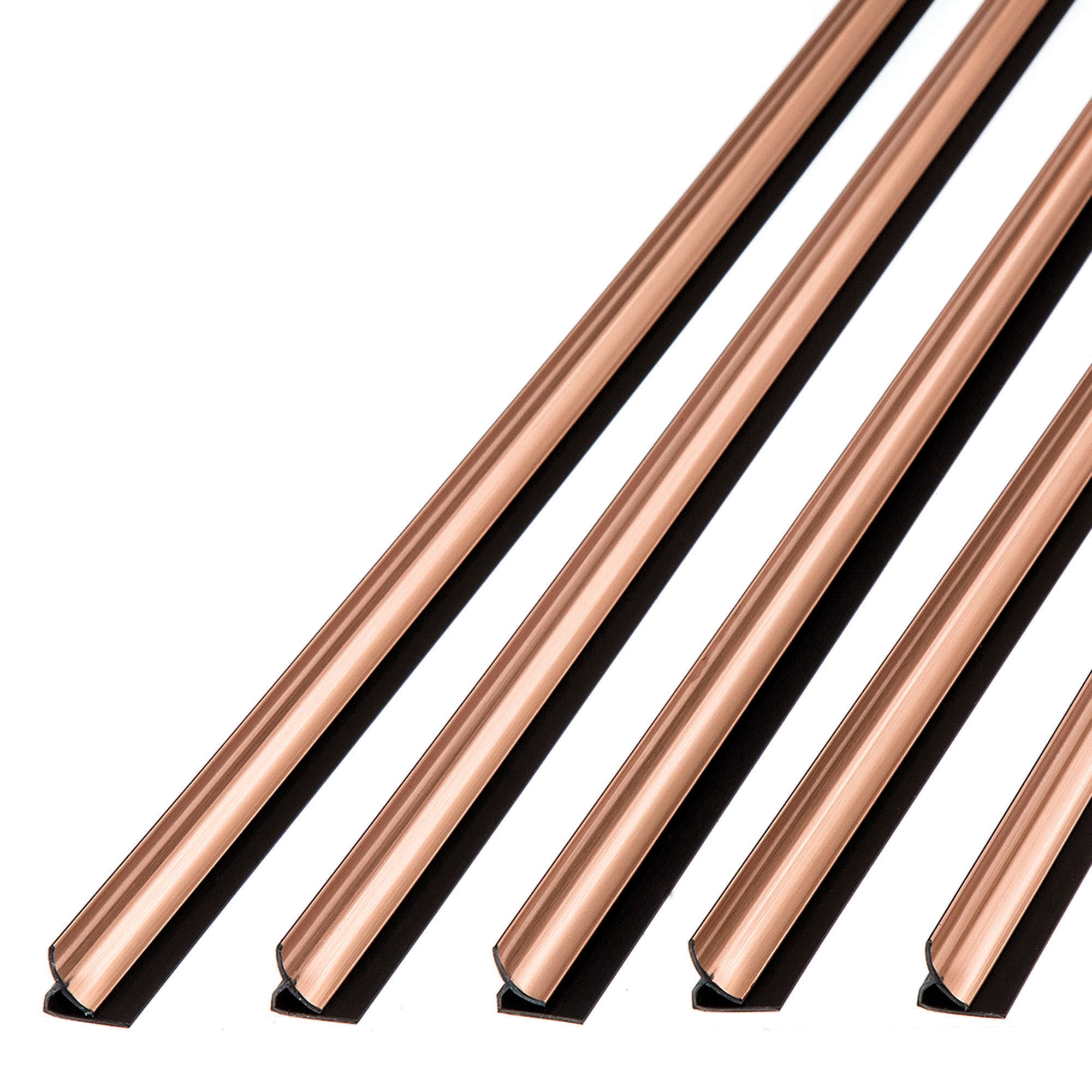 FASÄDE 47 in. Decorative Vinyl Inside Corner Trim in Polished Copper (5 ...