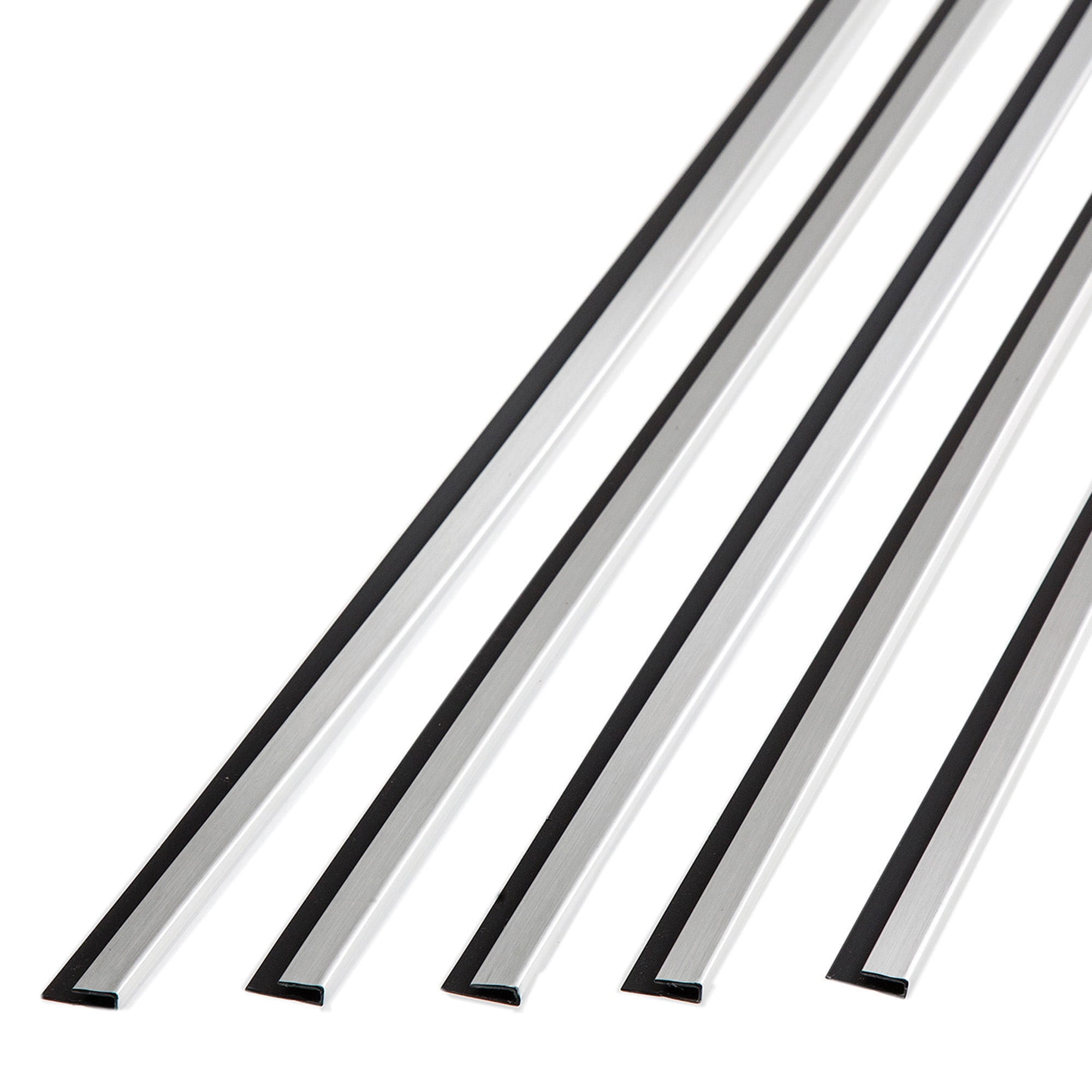 FASÄDE 47 in. Decorative Vinyl J Trim in Brushed Aluminum (5 Pack ...