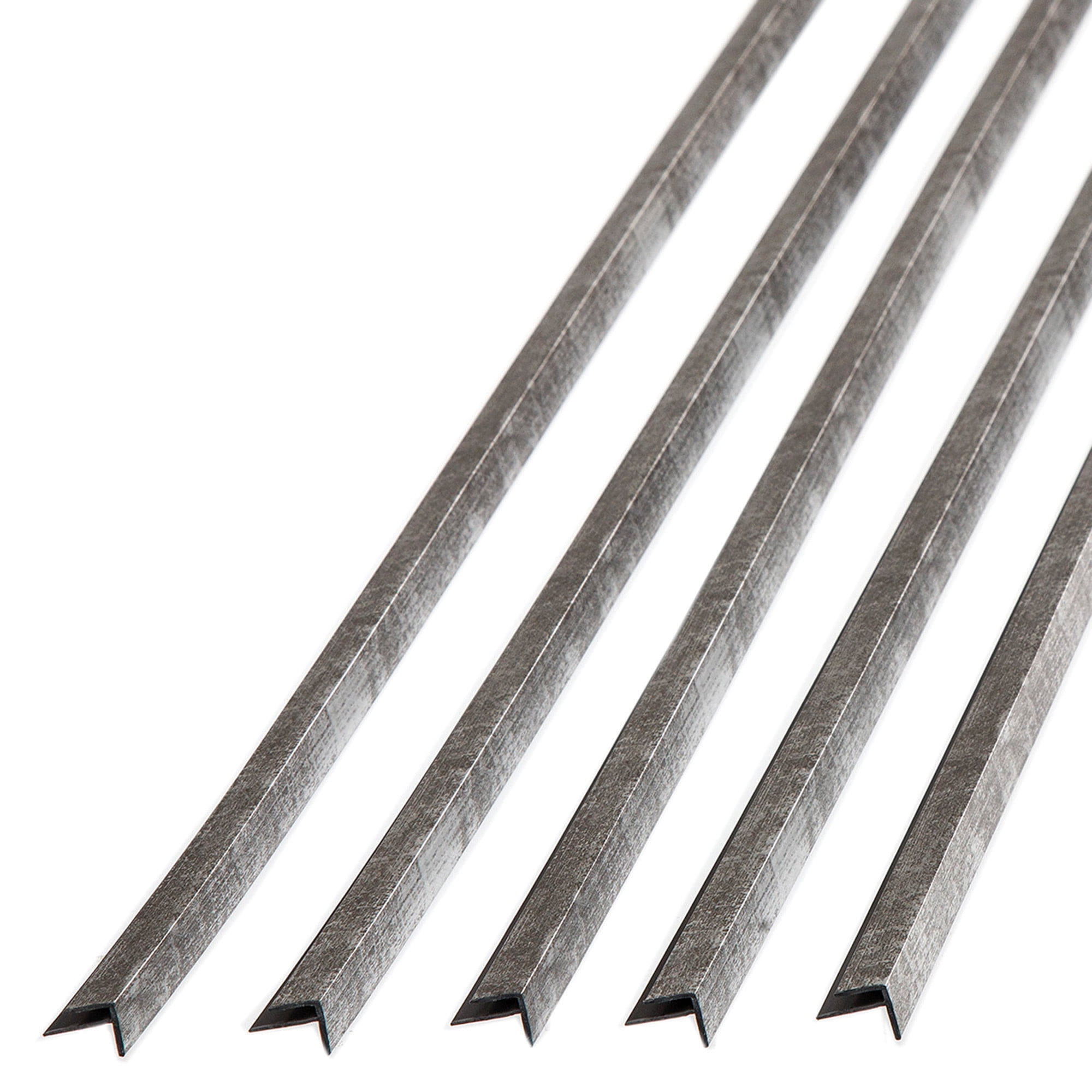 FASÄDE 47 in. Decorative Vinyl Outside Corner Trim Crosshatch Silver (5 ...