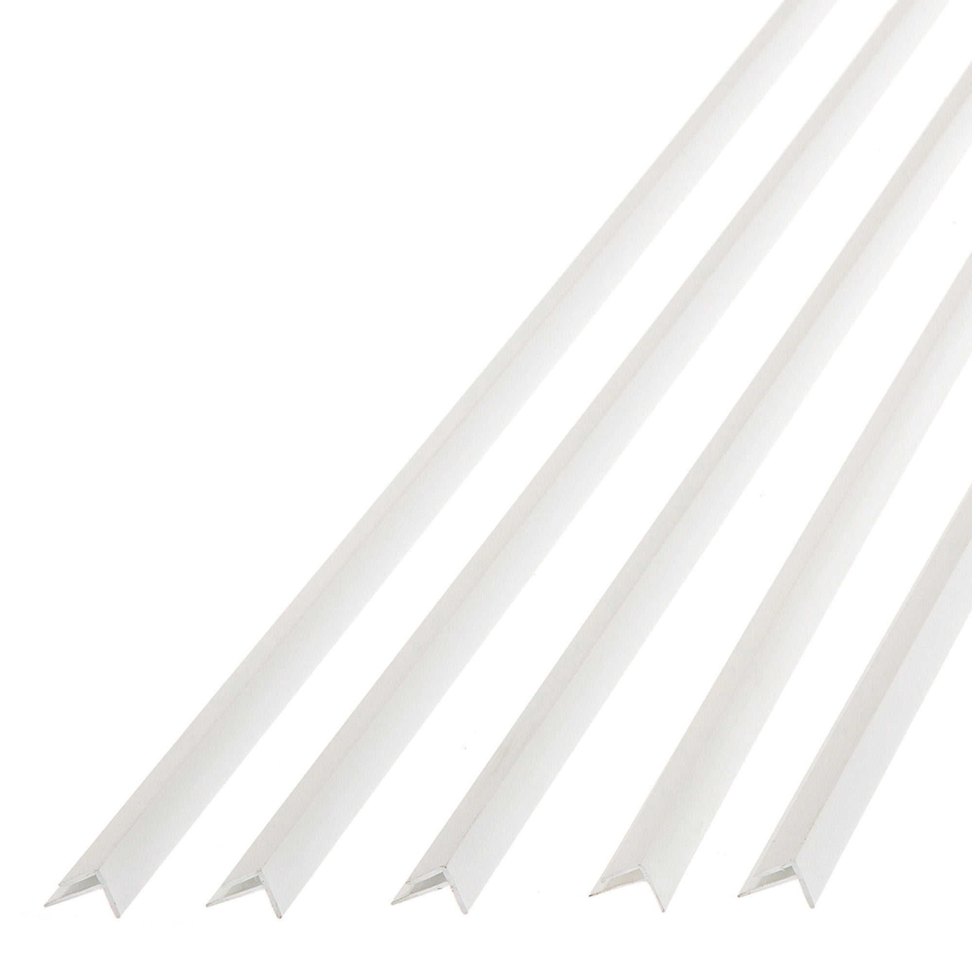 FASÄDE 47 in. Decorative Vinyl Outside Corner Trim Matte White (5 Pack ...