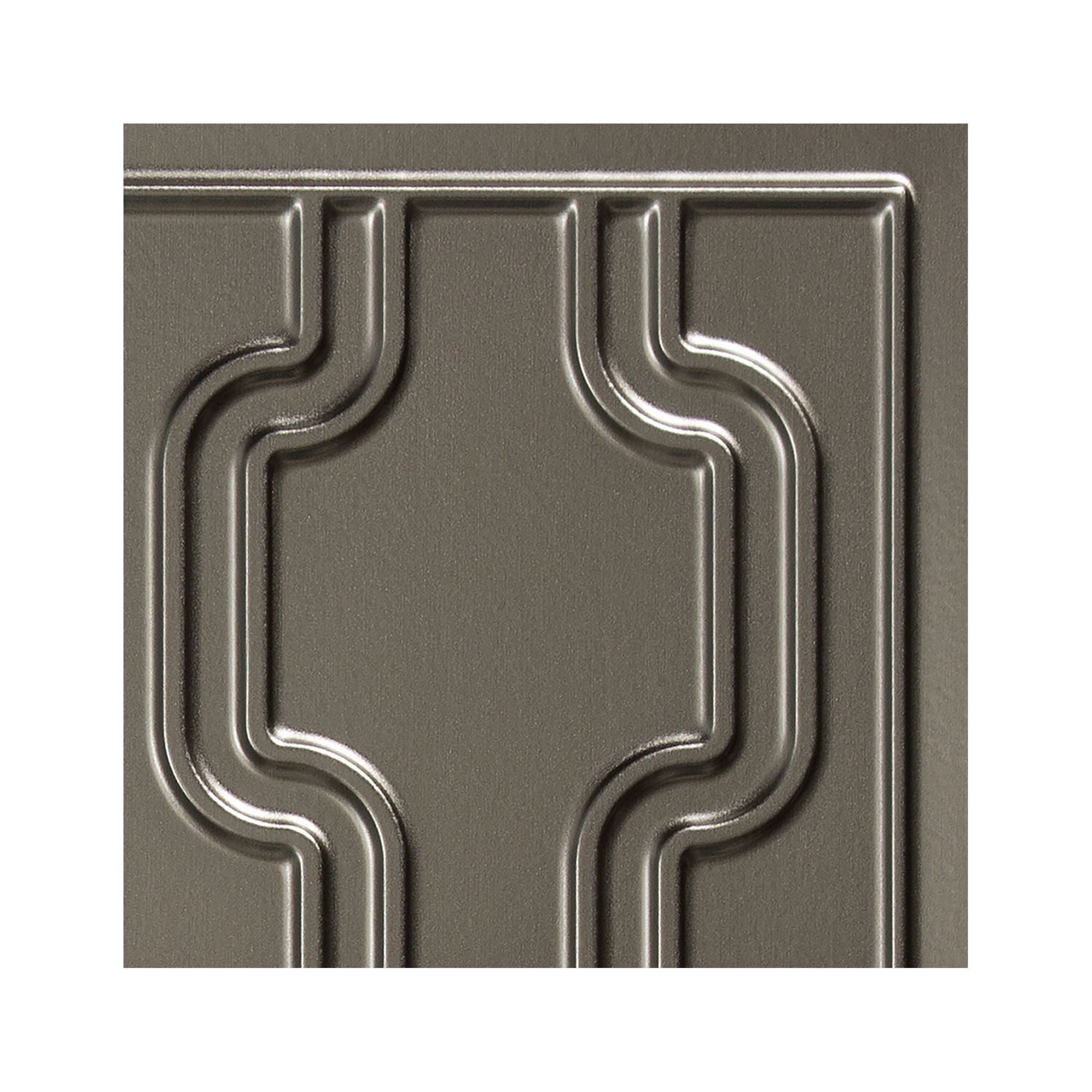 FASÄDE Chain Decorative Vinyl Backsplash Panel in Brushed Nickel (6X6 ...