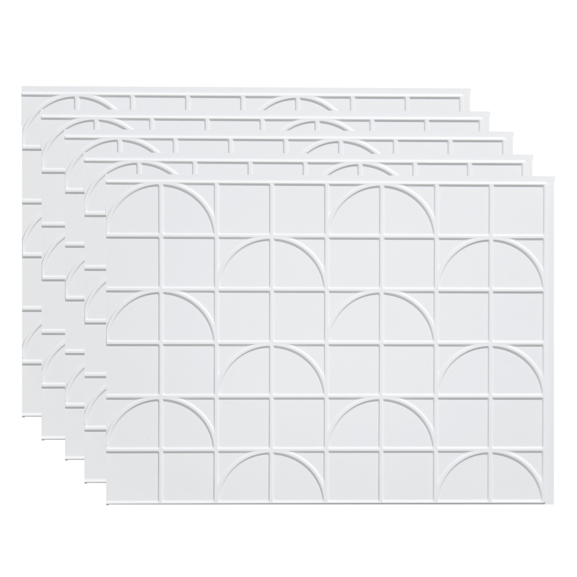 FASÄDE Crescent Decorative Vinyl 18in x 24in Backsplash Panel in Matte ...