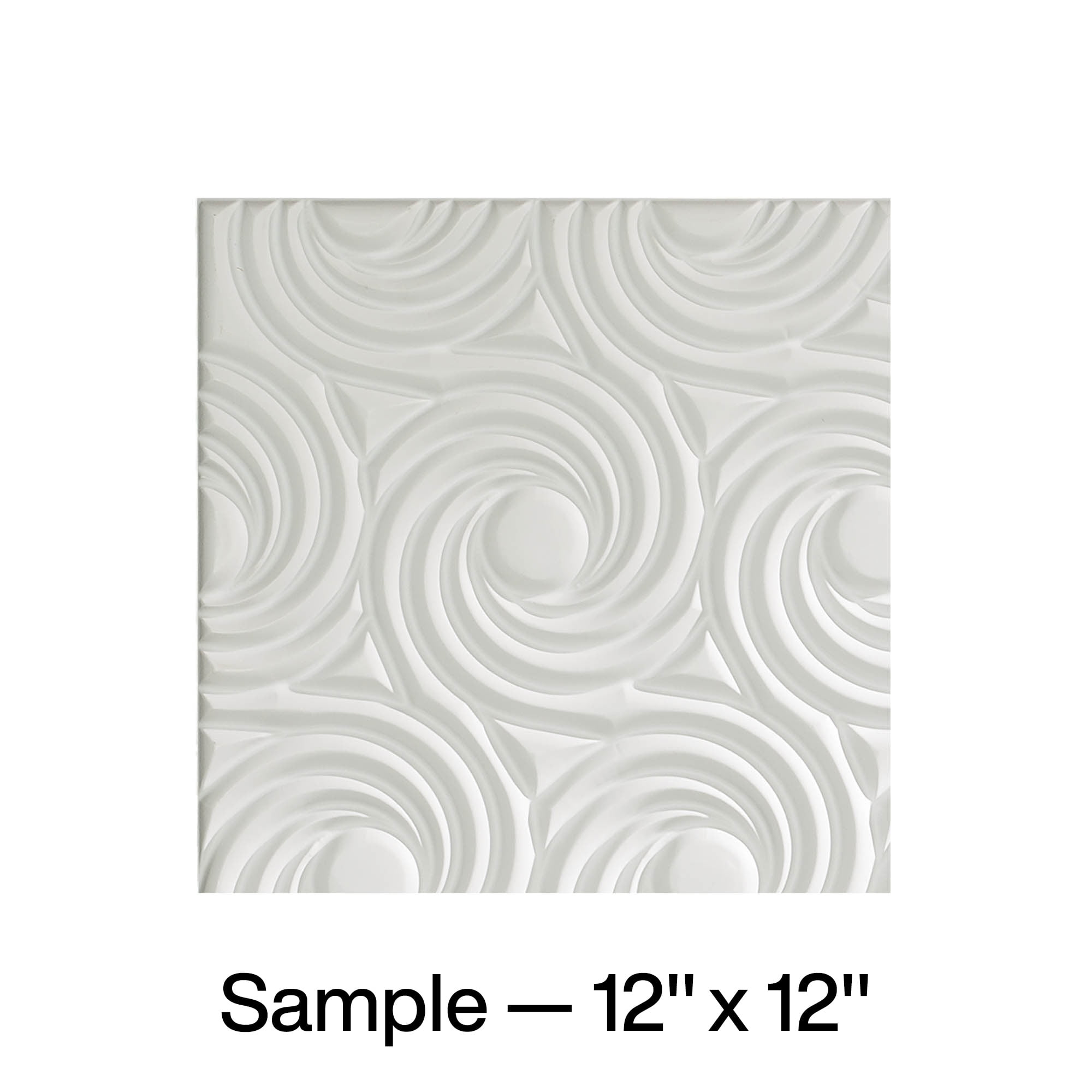 FASÄDE Cyclone Decorative Vinyl Glue Up Ceiling Panel in Matte White ...